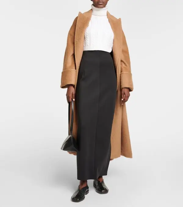 Max Mara Oscuro Wool And Cashmere Turtleneck Top