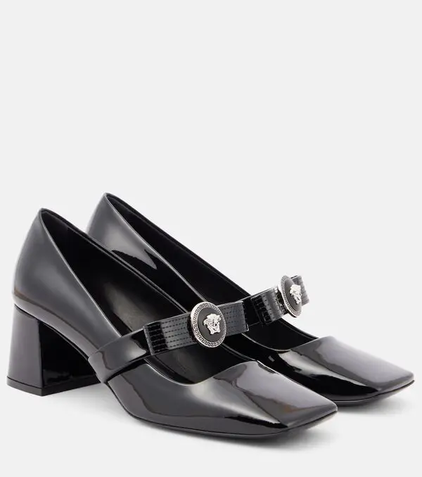 Versace Ribbon 55 Leather Pumps