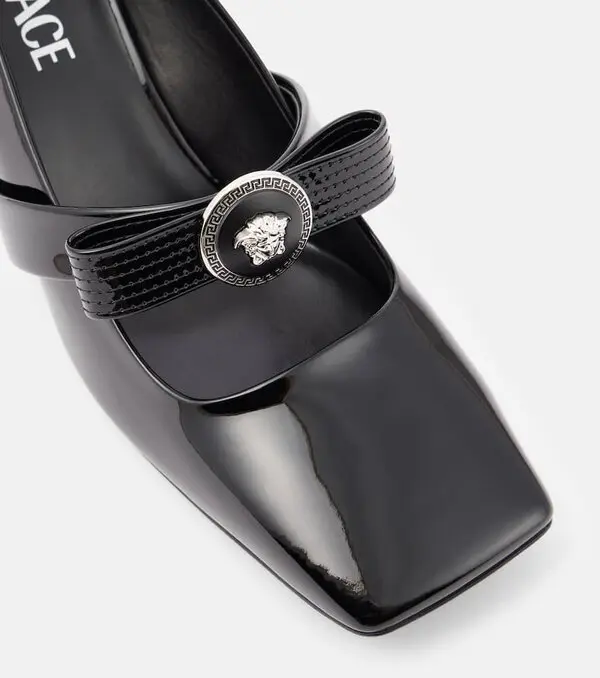 Versace Ribbon 55 Leather Pumps