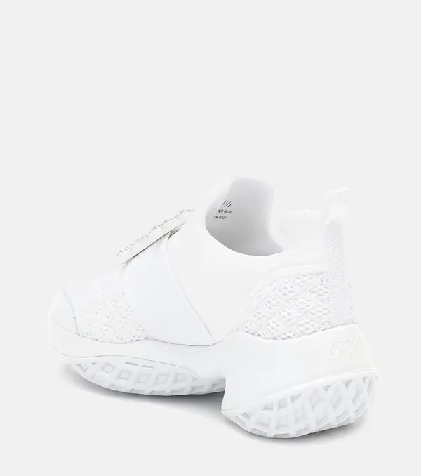 ROGER VIVIER Viv' Run Embellished Sneakers - White