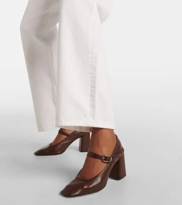 Le Monde Beryl 80 Leather Mary Jane Pumps