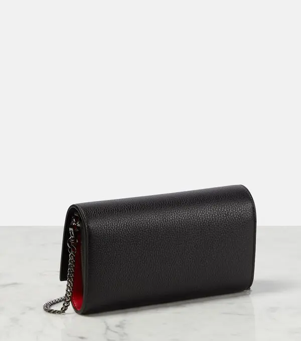 CHRISTIAN LOUBOUTIN Logo Leather Wallet On Chain