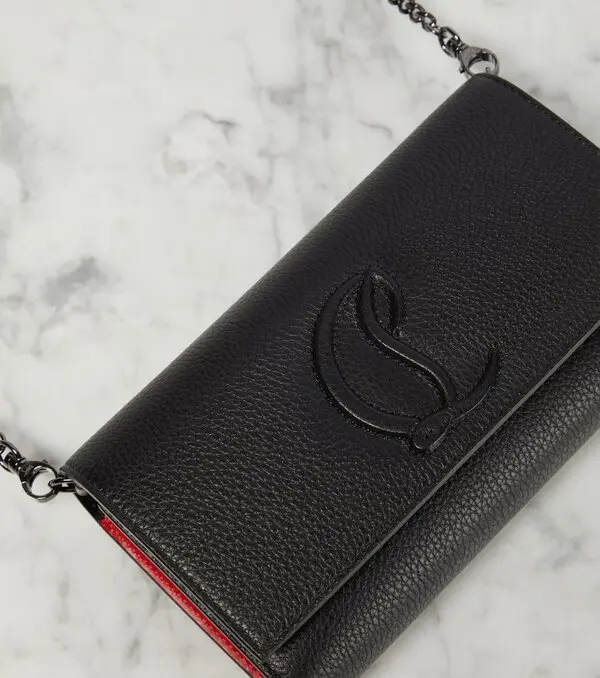 CHRISTIAN LOUBOUTIN Logo Leather Wallet On Chain