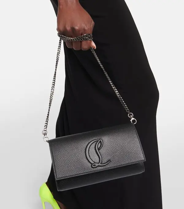 CHRISTIAN LOUBOUTIN Logo Leather Wallet On Chain