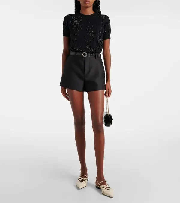 Gucci Gg Crystal Wool Top