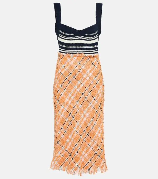 Marni Patterned Cotton-blend Midi Dress