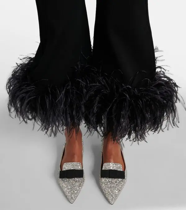 JIMMY CHOO Gala Glitter Ballerinas