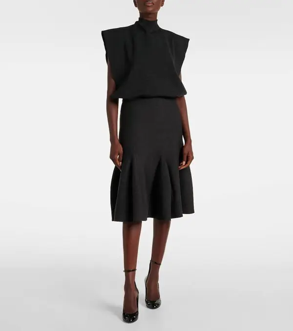 Alaïa Wool Bodysuit - Black