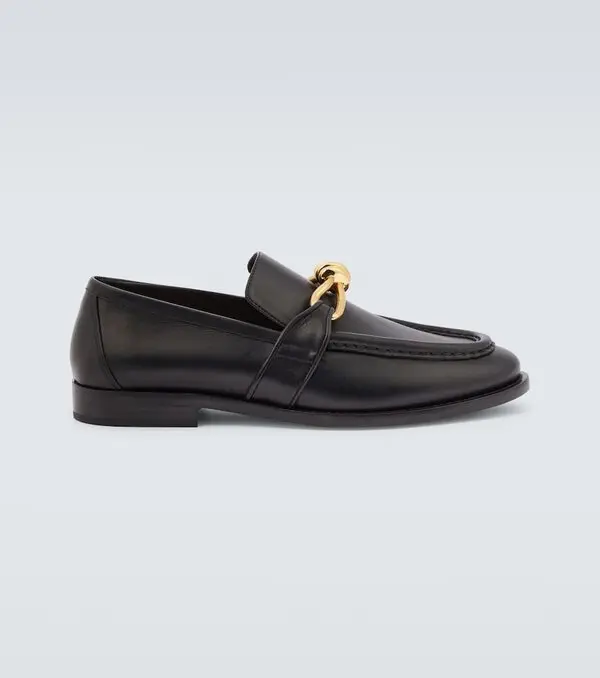 Bottega Veneta Astaire Knot Leather Loafers - Black