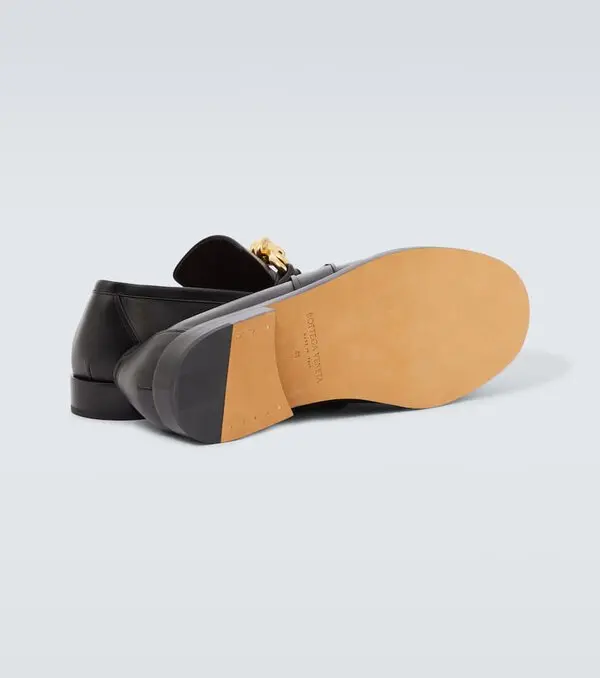 Bottega Veneta Astaire Knot Leather Loafers - Black