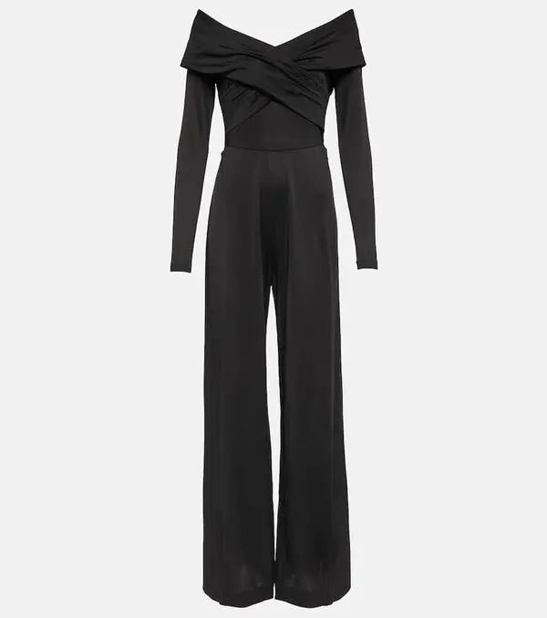 Diane Von Furstenberg Lucien Off-shoulder Jumpsuit - Black