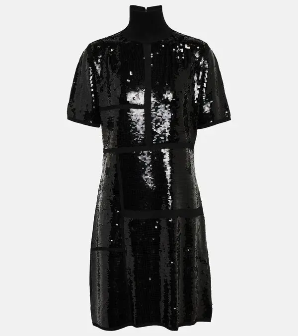 JOSEPH Sequined Wool-blend Minidress