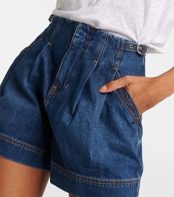 Veronica Beard Jaffe High-rise Denim Shorts