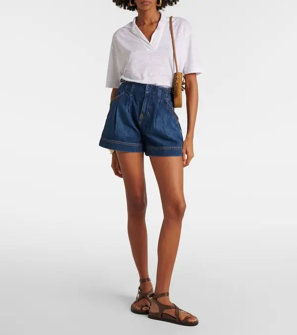 Veronica Beard Jaffe High-rise Denim Shorts