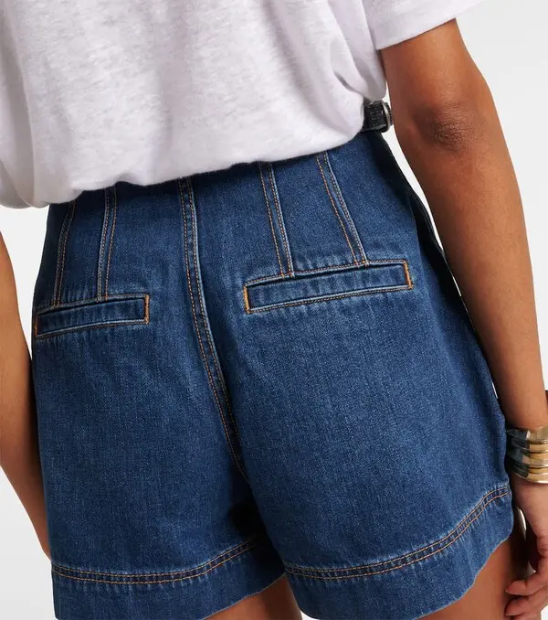 Veronica Beard Jaffe High-rise Denim Shorts