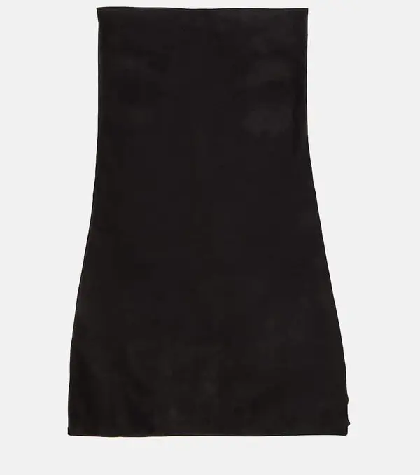 THE ROW Large Suede Glove Bag - Black