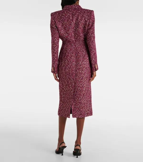Alessandra Rich Sequined Tweed Midi Skirt