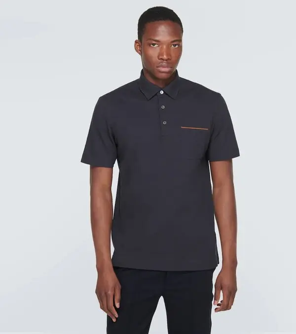 Zegna Cotton Pique Polo Shirt
