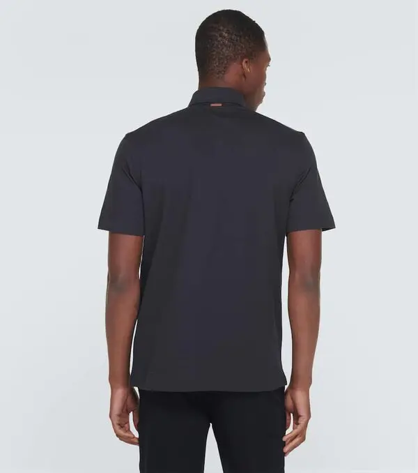 Zegna Cotton Pique Polo Shirt