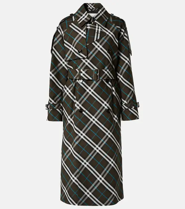 Burberry Checked Trench Coat