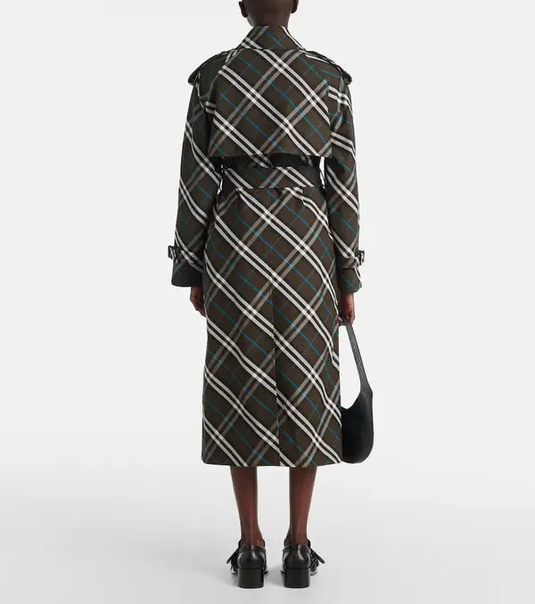 Burberry Checked Trench Coat
