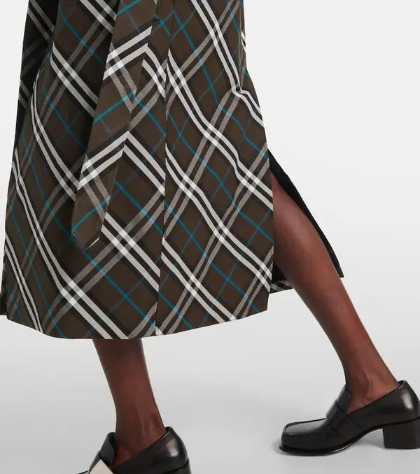 Burberry Checked Trench Coat