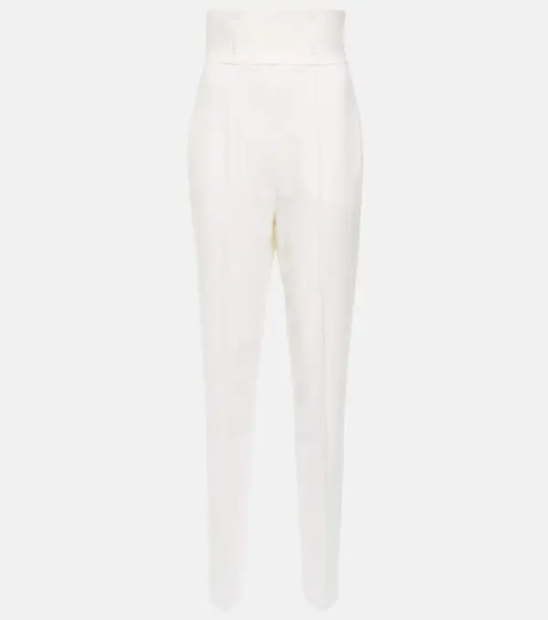 NENSI DOJAKA Slim Wool-blend Pants - White