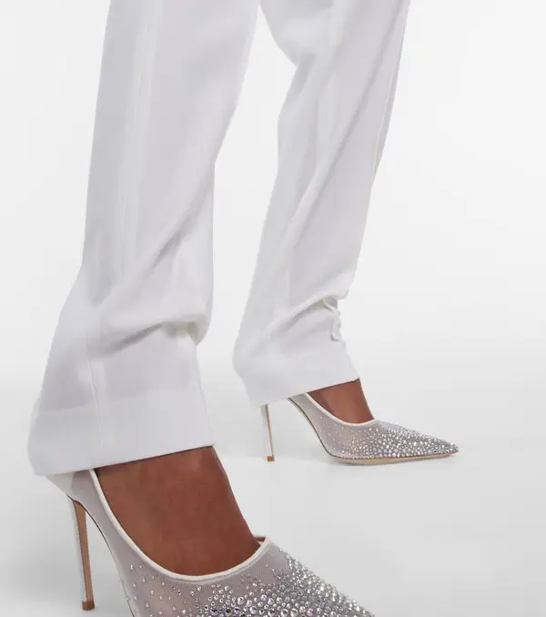 NENSI DOJAKA Slim Wool-blend Pants