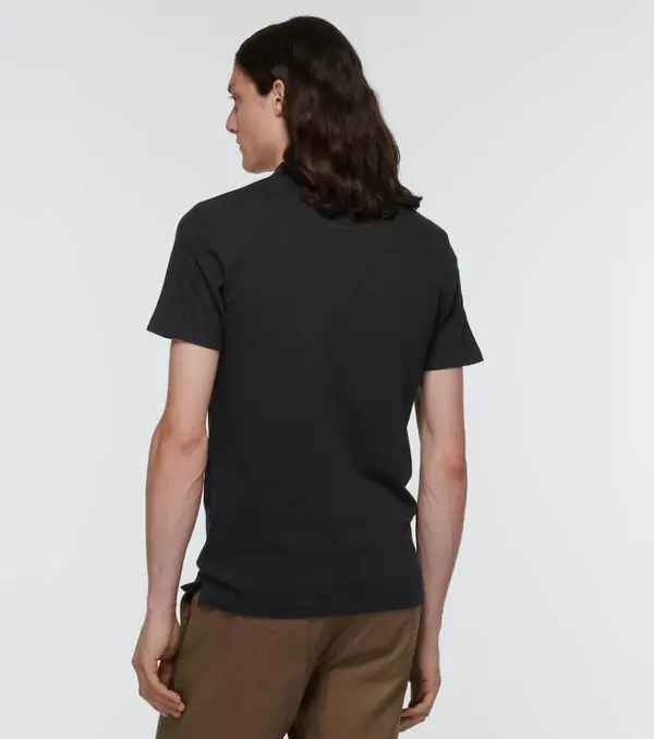 Sunspel Riviera Cotton Polo Shirt - Black