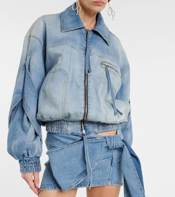 Blumarine Denim Bomber Jacket