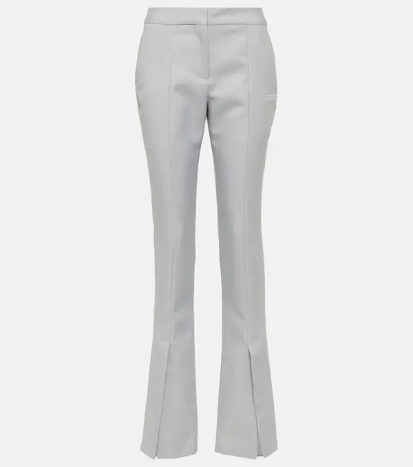 Off-White Mid-rise Flared Technical Pants - White
