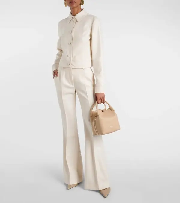 Loro Piana Bale Small Leather Tote Bag - Beige