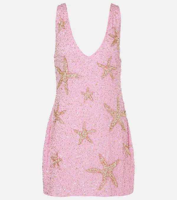 Rixo Christabel Sequined Mini Dress