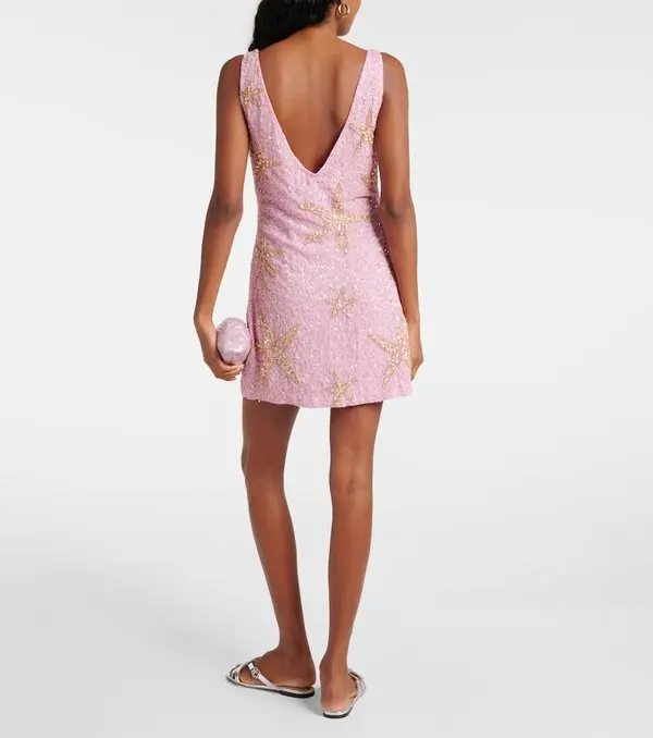 Rixo Christabel Sequined Mini Dress