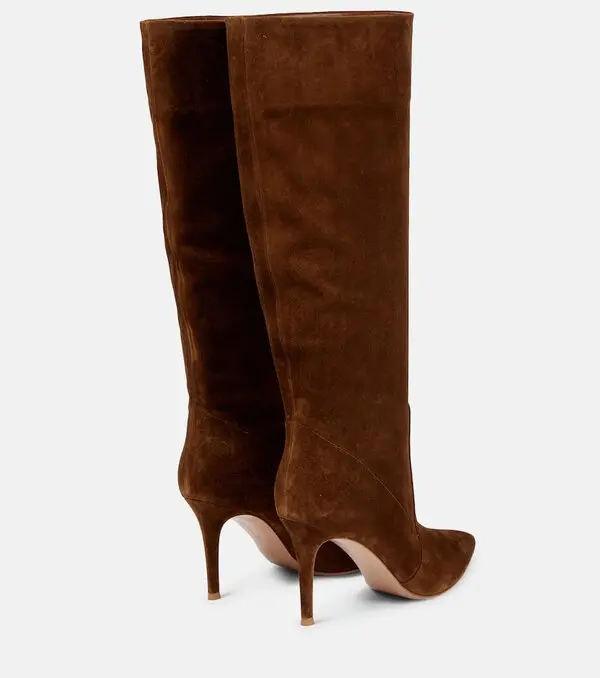 GIANVITO ROSSI Hansen 85 Suede Knee-high Boots - Brown