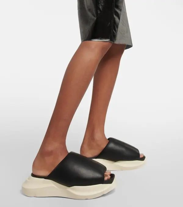 Rick Owens Leather Slides