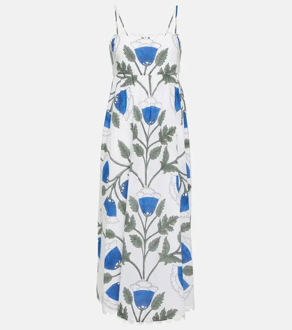 JULIET DUNN Bellflower Cotton Midi Dress - Multicoloured