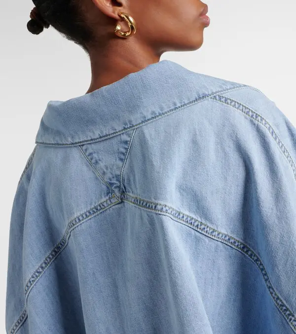 Bottega Veneta Cropped Cotton Denim Shirt