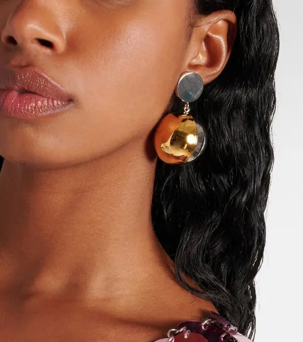 Rabanne Colorblocked Clip-on Earrings