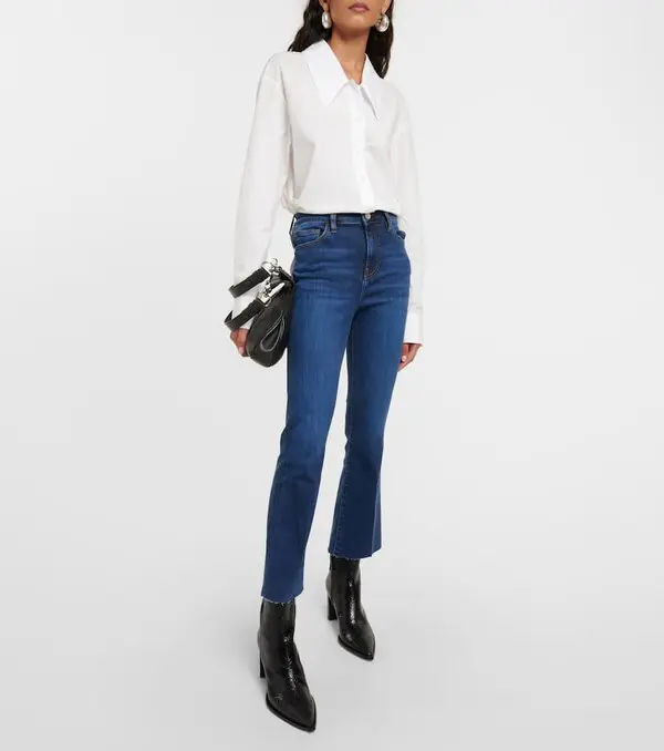 FRAME Le Crop Mini Boot Mid-rise Bootcut Jeans