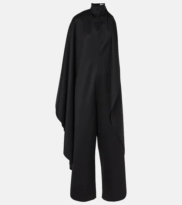 Alaïa Open-back Wool Grain De Poudre Jumpsuit - Black