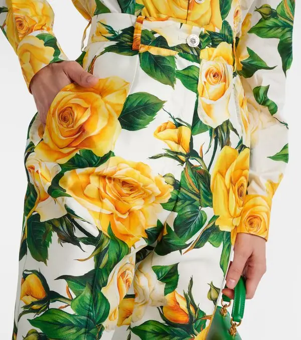 Dolce & Gabbana Floral Silk-blend Pants
