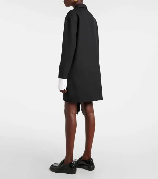 Plan C Wool-blend Mini Dress