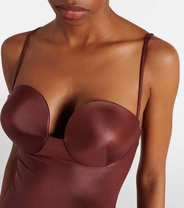 Magda Butrym Strapless Bustier Swimsuit