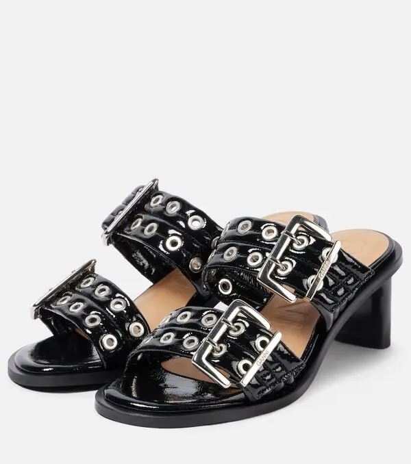 GANNI Quilted Mules