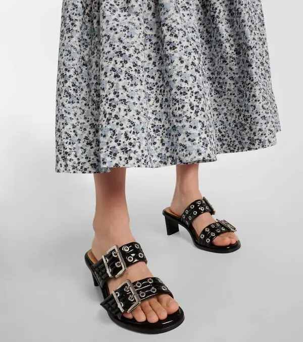 GANNI Quilted Mules