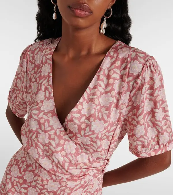 Rixo Katrina Floral Midi Dress