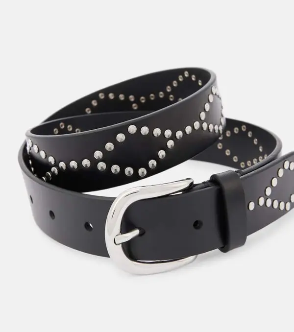 Isabel Marant Étoile Liliana Studded Leather Belt - Black