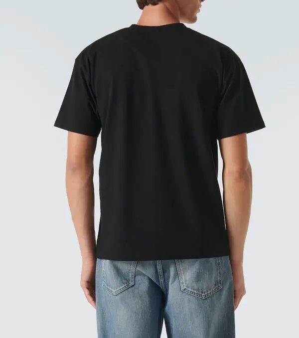 Saint Laurent Cassandre Cotton-blend Pique T-shirt