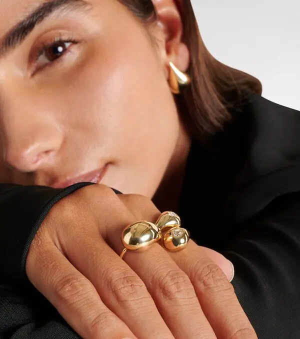 Mateo 14kt Yellow Water Droplet Ring